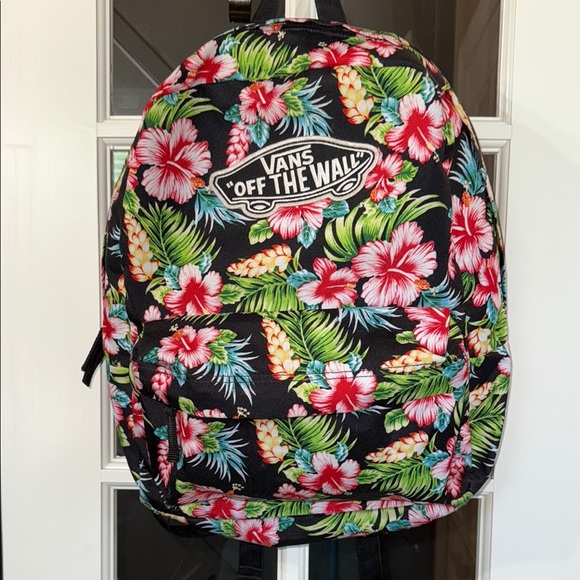 Vans | Bags | Vans Off The Wall Hawaiian Tropical Floral Backpack Book ...